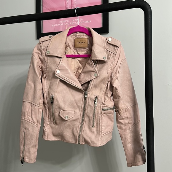 Blank NYC | Jackets & Coats | Blank Nyc Easy Rider Blush Pink Motorcycle Faux Leather Jacket ...
